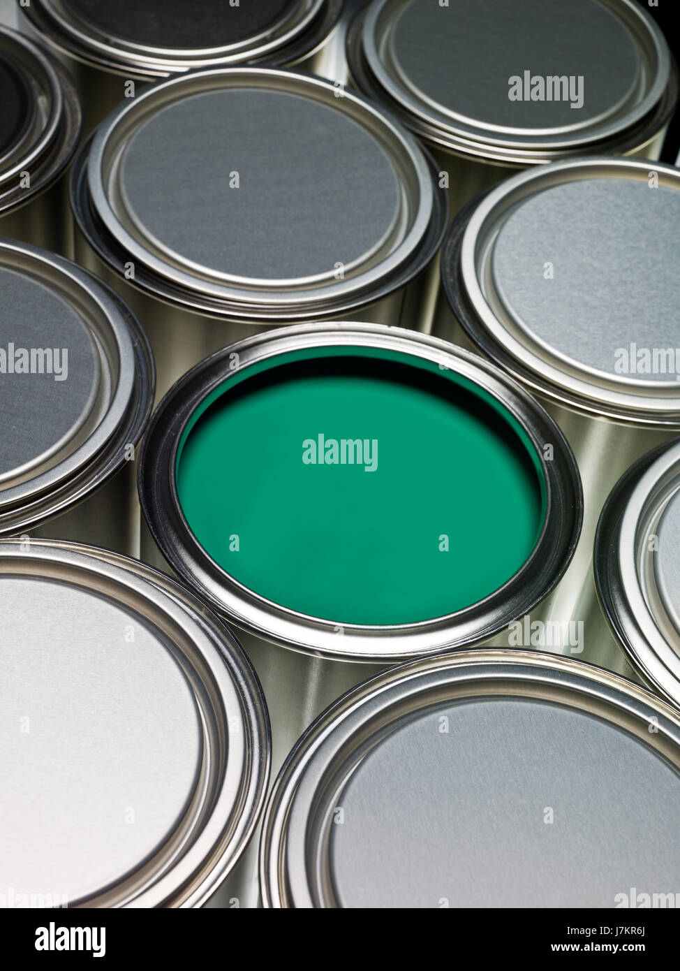 colour closed metal open paint container nobody uncap top seal can full ...