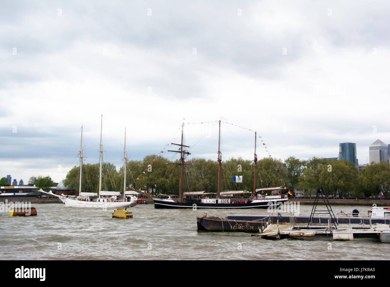 LONDON; GREENWICH; TALL SHIPS FESTIVAL 2017; GERMAN SCHOONER "THOR ...