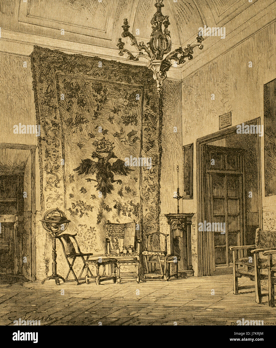 Room of Philip II (1527-1598), king of Spain between 1556-1598, in the ...