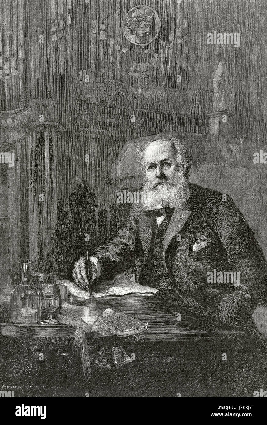 Charles Gounod (1818-1893). French composer. Portrait. Engraving by A ...