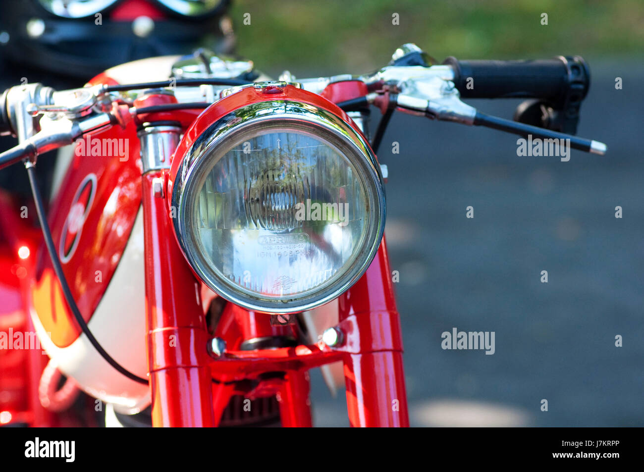 Italy, Motorcycle Gilera 175 Rossa Extra, Headlight Stock Photo - Alamy
