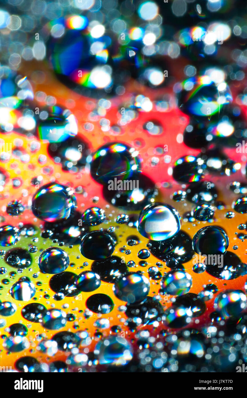 colour drop rainbow surface color reflective colorful water drip drops ...