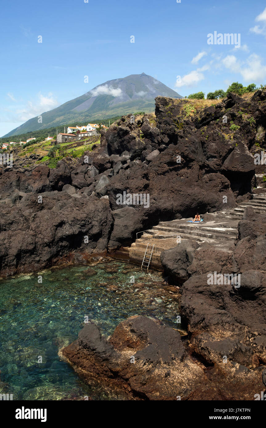 Azores natural swimming pool pico hi-res stock photography and images ...