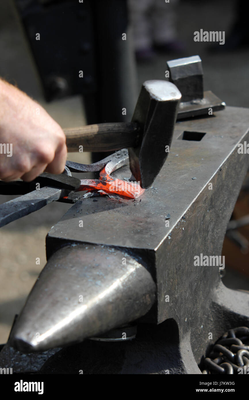 glowing iron forge Stock Photo - Alamy