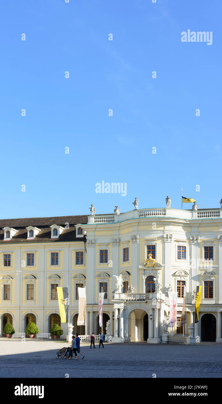 Schloss (palace, castle) Ludwigsburg, Courtyard, Ludwigsburg, Region ...