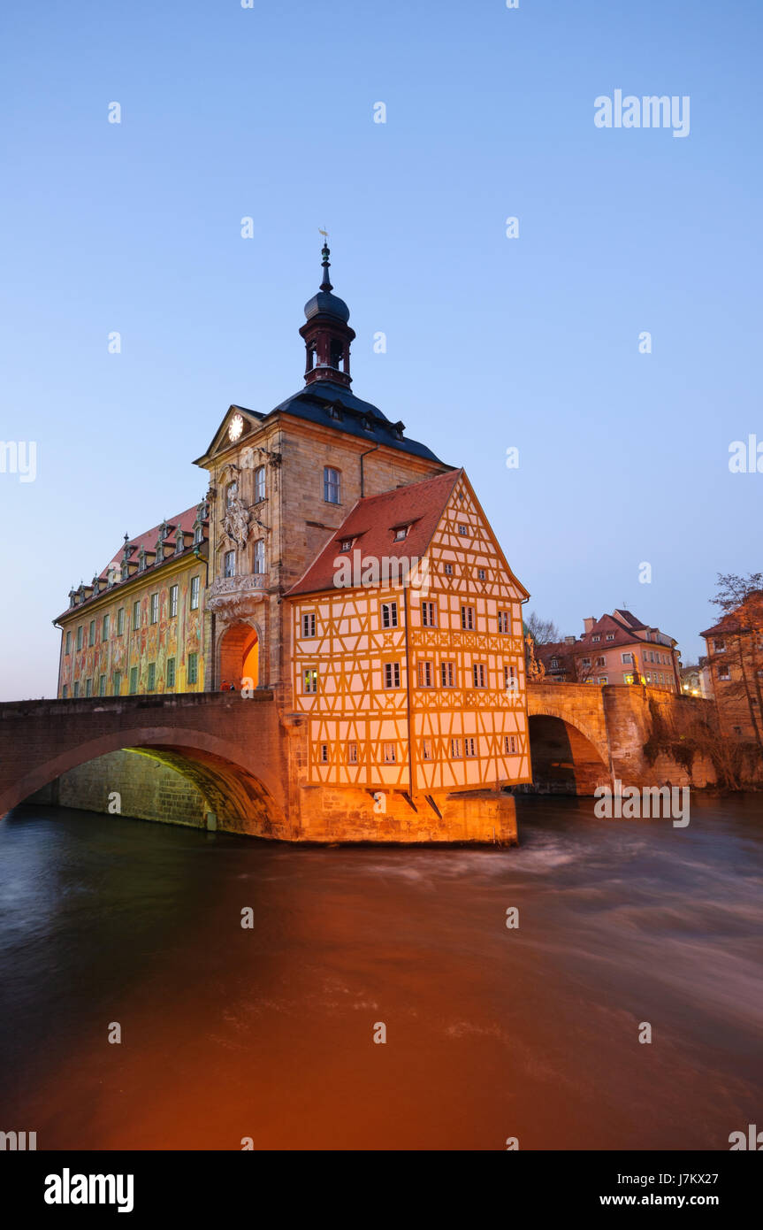 regnitz and altes rathaus in bamberg,germany Stock Photo - Alamy