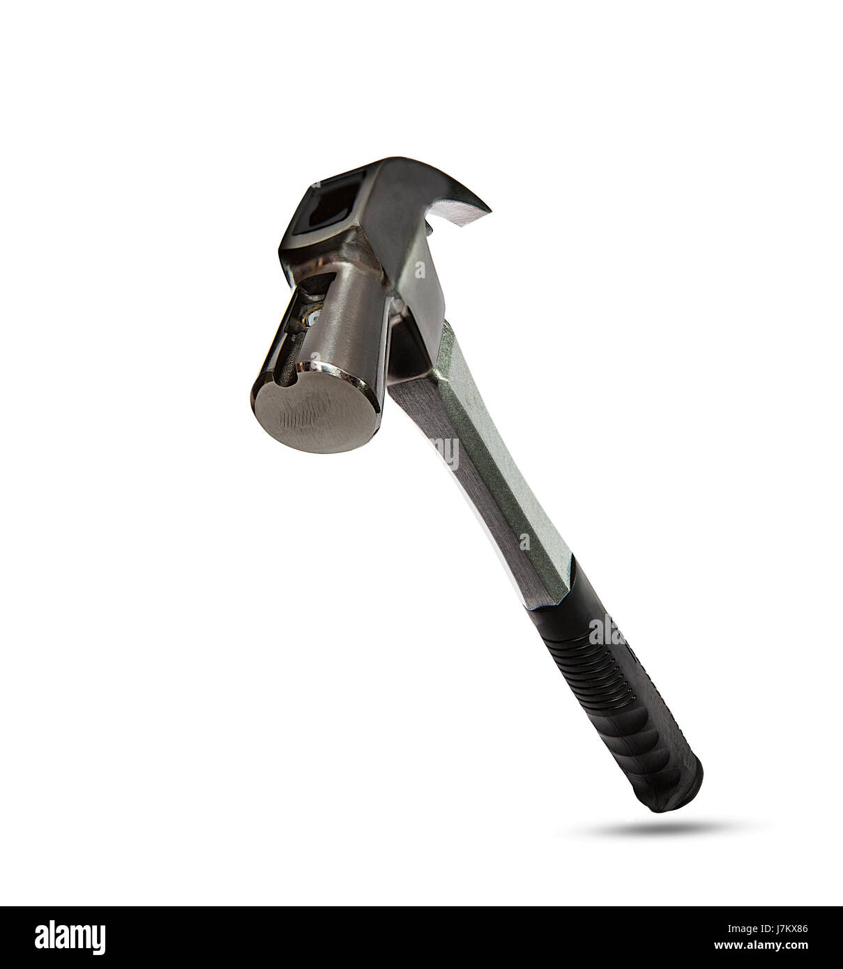 upper view of iron hammer on white background use for home working and ...