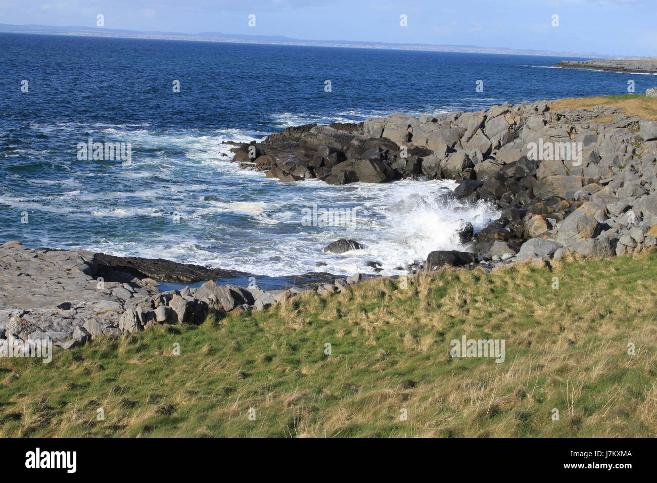 wave coast ireland salt water sea ocean water rock blue green wave ...
