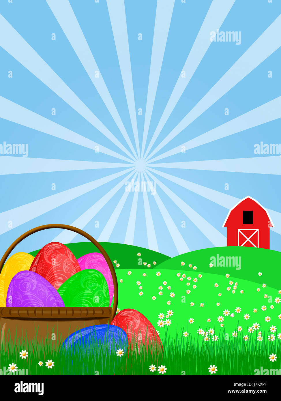 basket easter barn day during the day eggs delighted unambitious ...