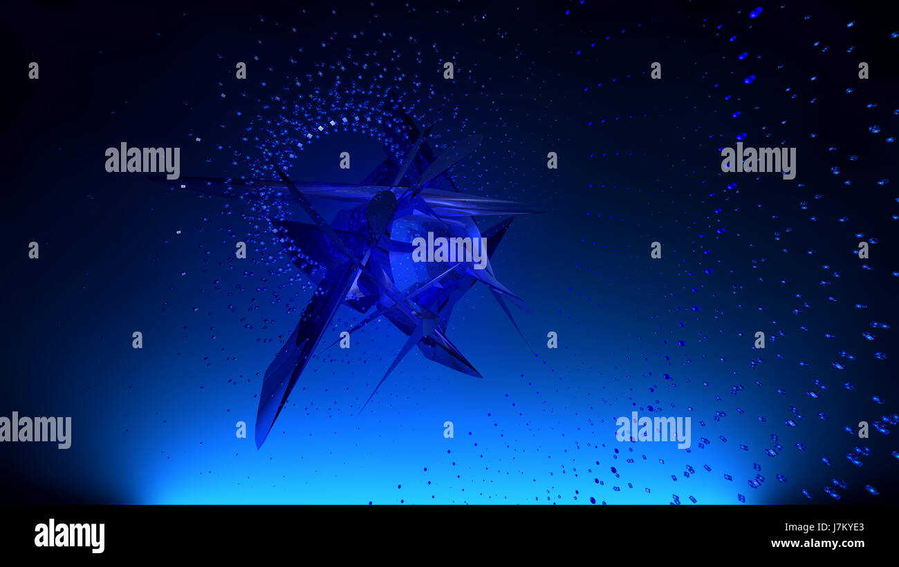 graphic abstract rendering rectangular prism orderless cubes blue ...