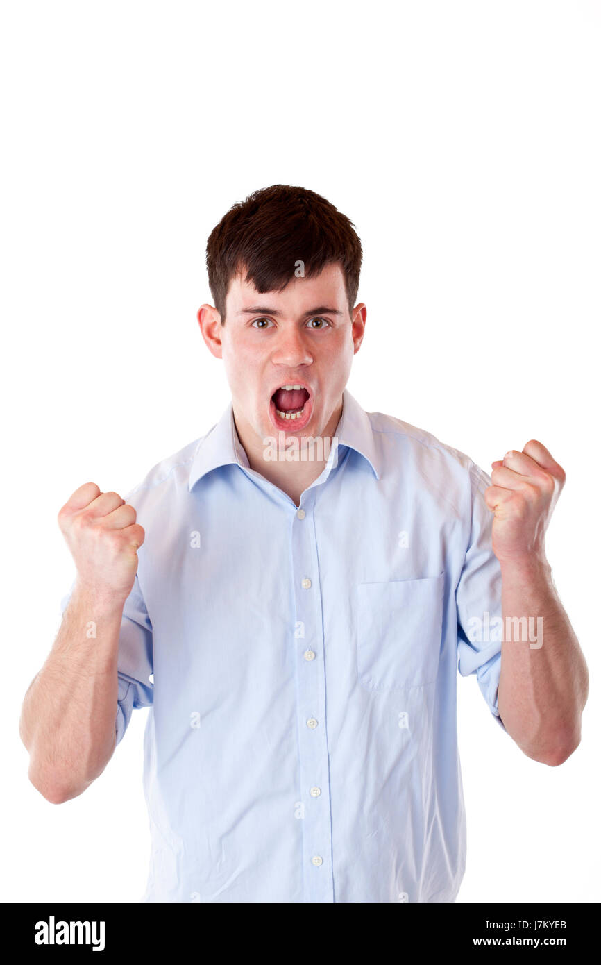 young man is happy about his success Stock Photo - Alamy
