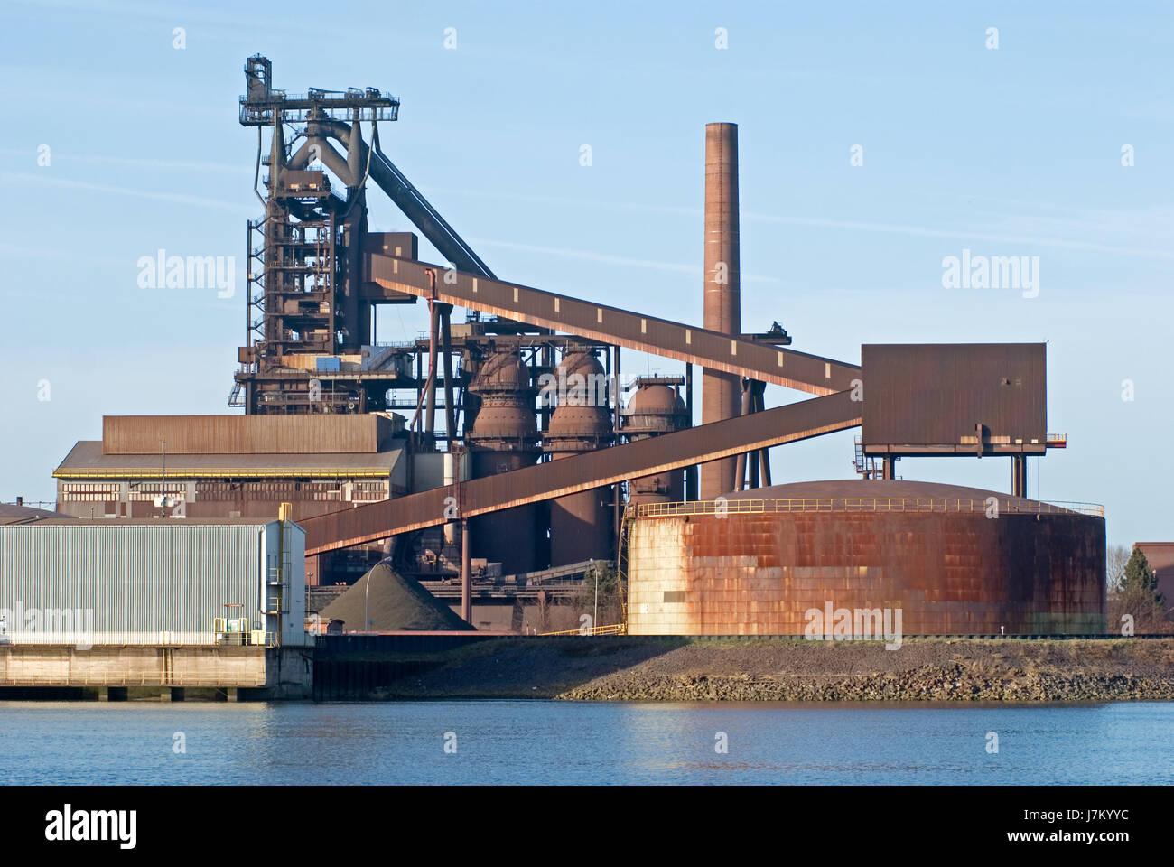 industry iron steel rust production steel mill furnace chimney ...