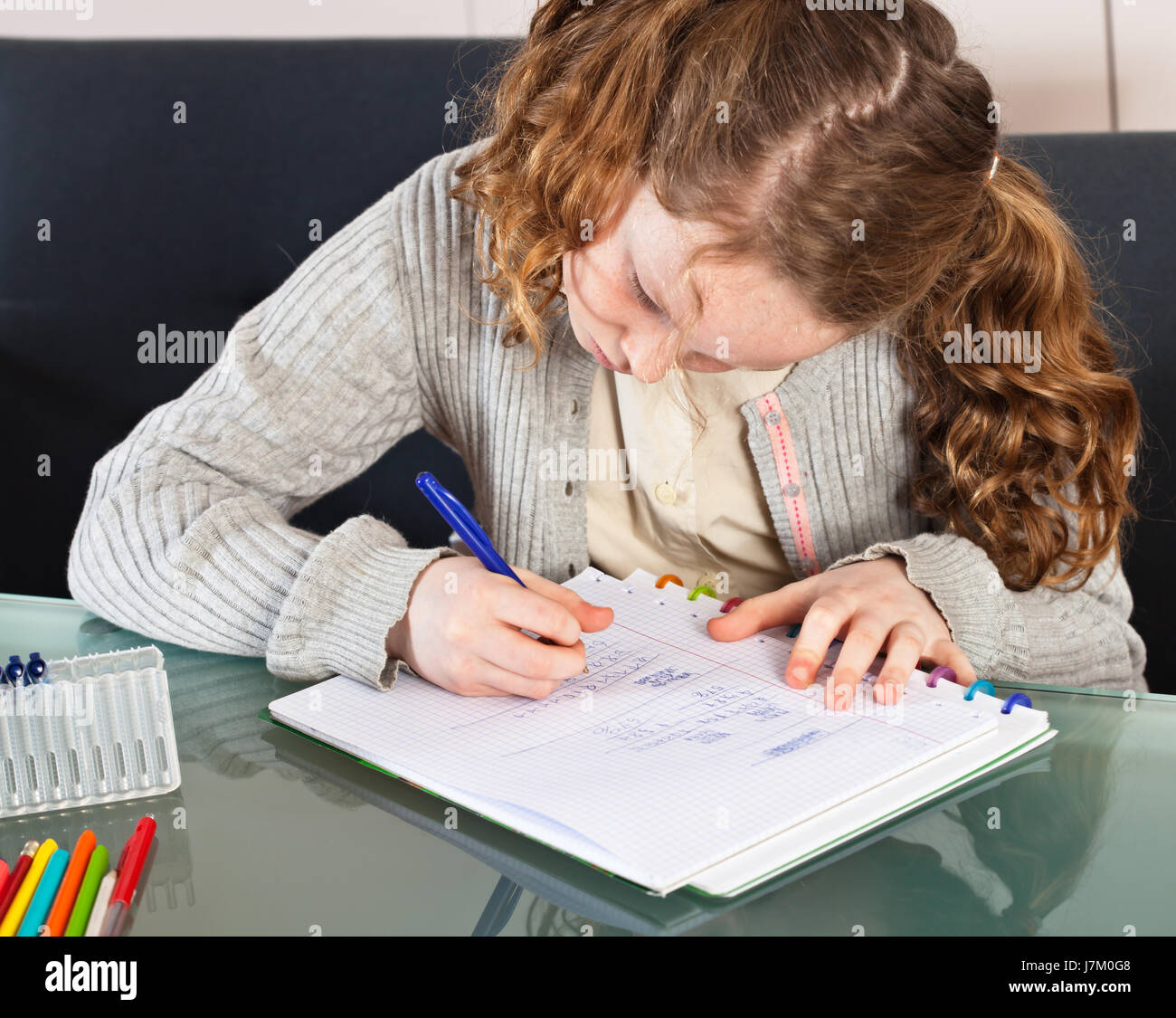 study write wrote writing writes desk education female person font ...