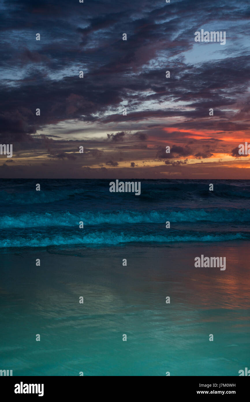 Amazing sea beach sunset with beautful bright colours. Good for ...