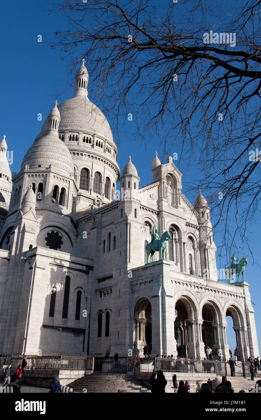 paris france blue travel church statue cathedral dome tourism shine ...
