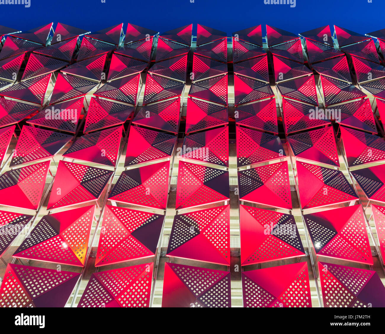 The new light-emitting diode (LED) multi-storey car park at the ...