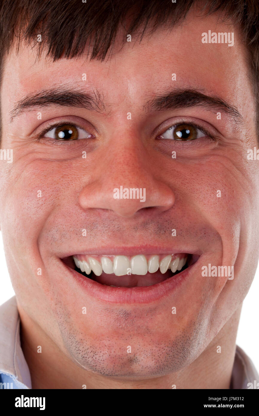 face of a young happy laughing man Stock Photo - Alamy