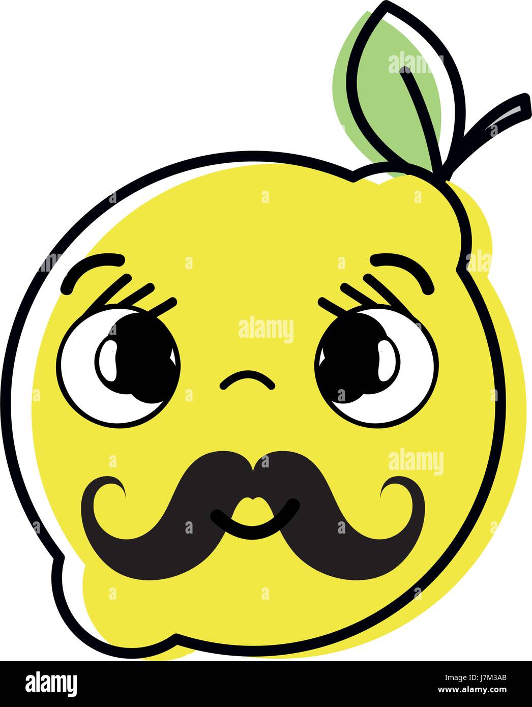 kawaii nice shy lemon fruit Stock Vector Image & Art - Alamy