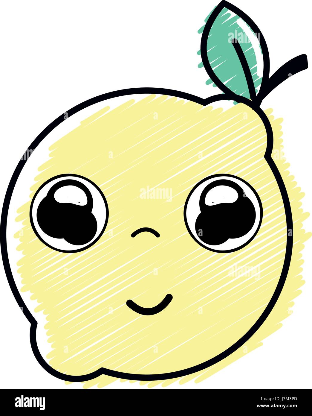 kawaii nice happy lemon fruit Stock Vector Image & Art - Alamy