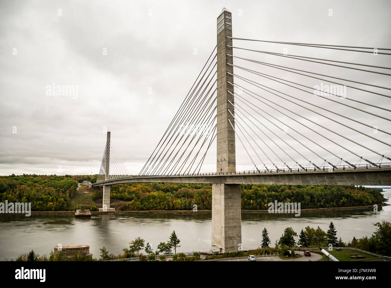 Old cable stayed bridge hi-res stock photography and images - Alamy