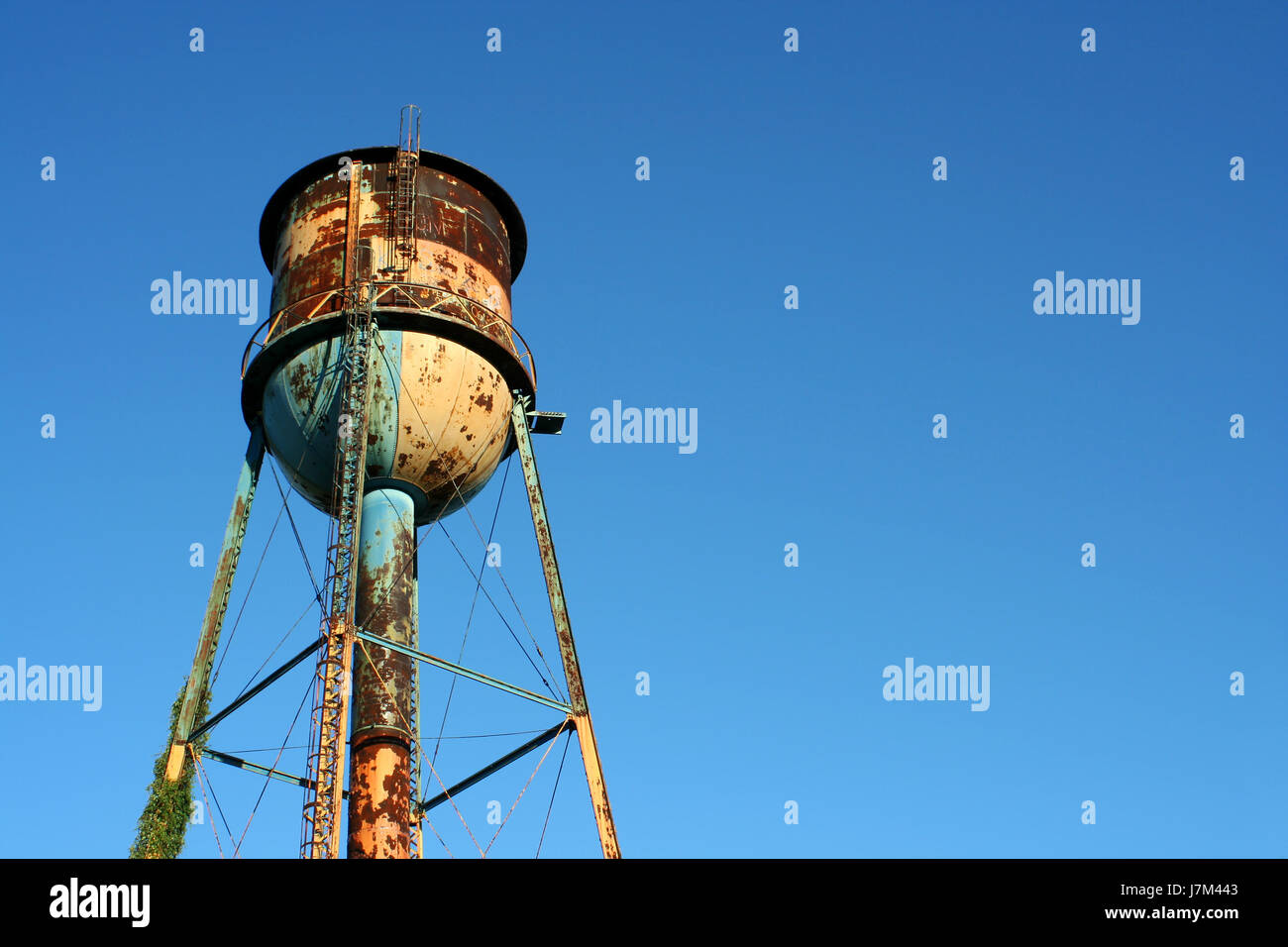 blue tower industry industrial steel metal rusty rusted style of ...