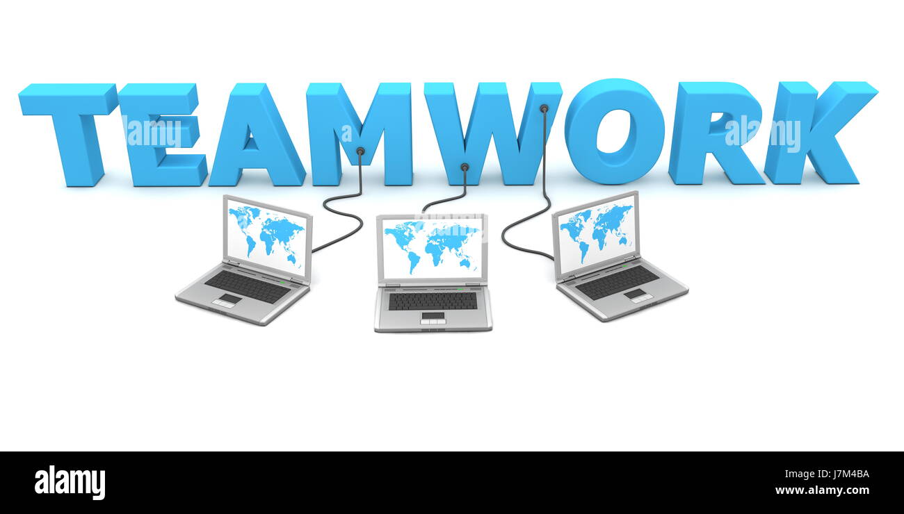 blue cloud word teamwork text computers computer online team blue ...