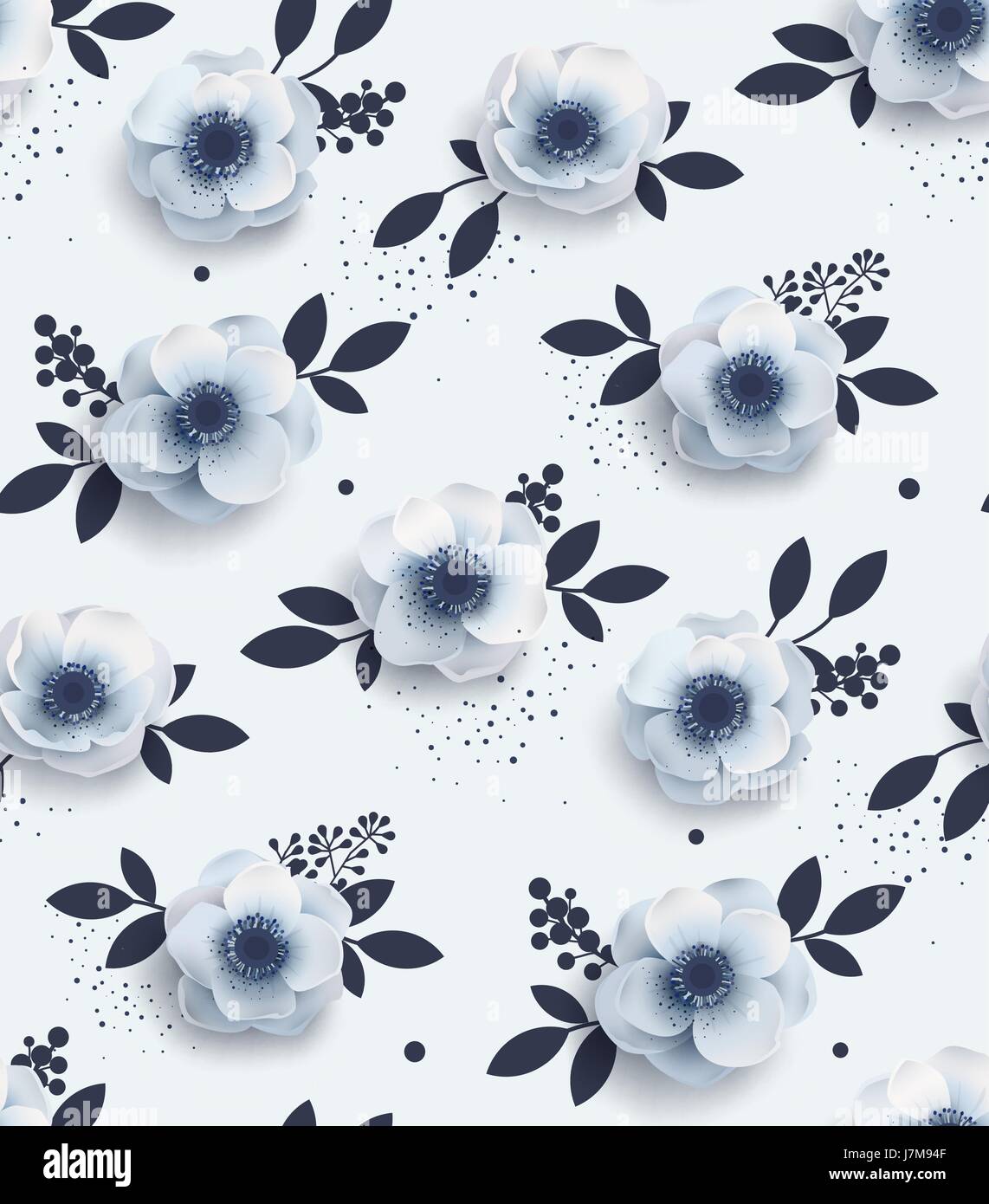 Elegant seamless pattern with flowers Stock Vector Image & Art - Alamy