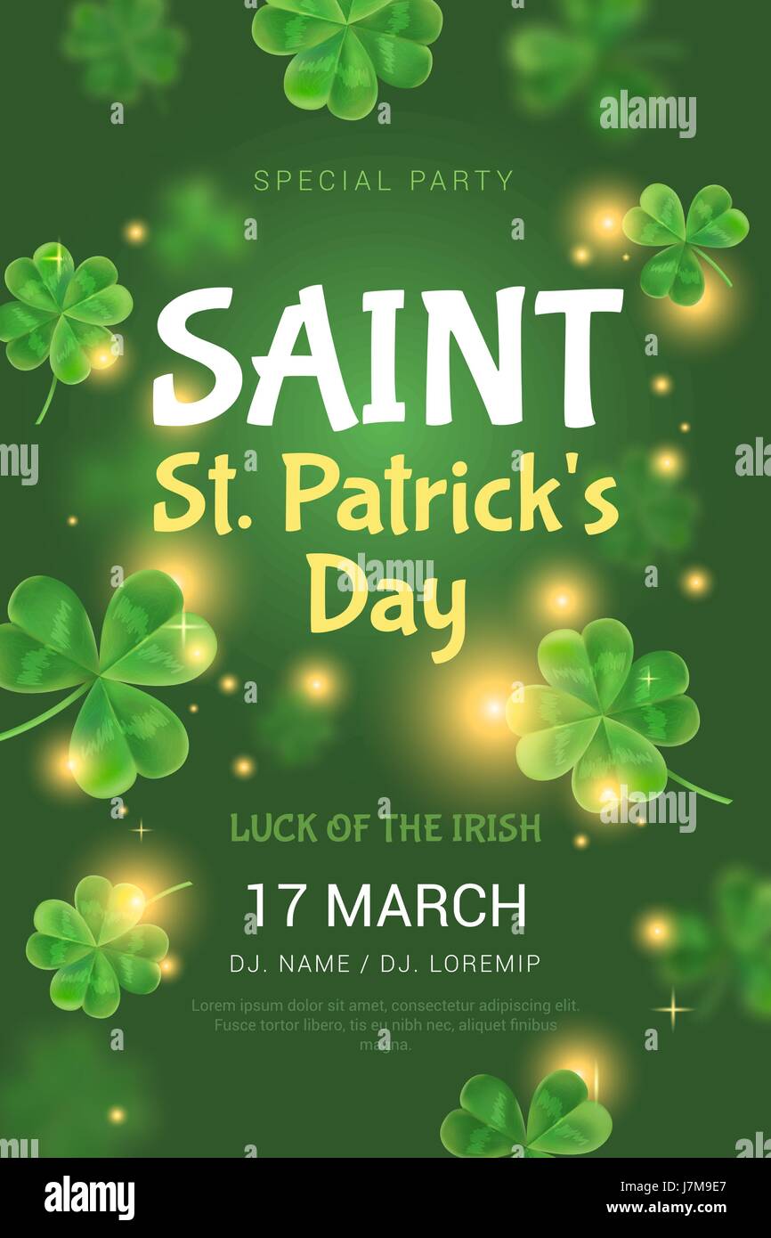 Poster for St. Patrick's Day party Stock Vector Image & Art - Alamy