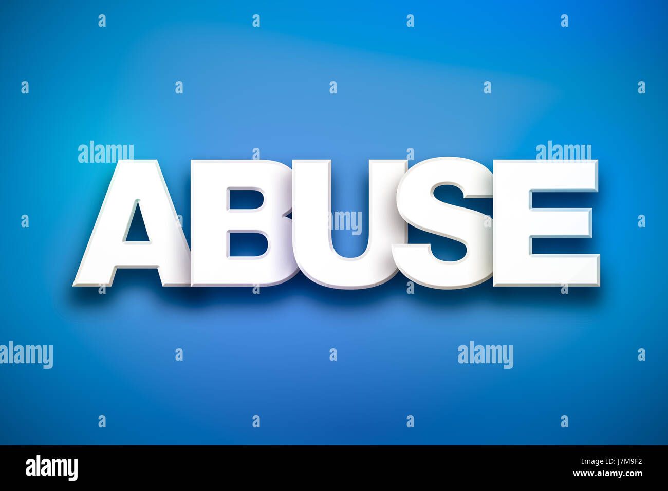 The word Abuse concept written in white type on a colorful background ...