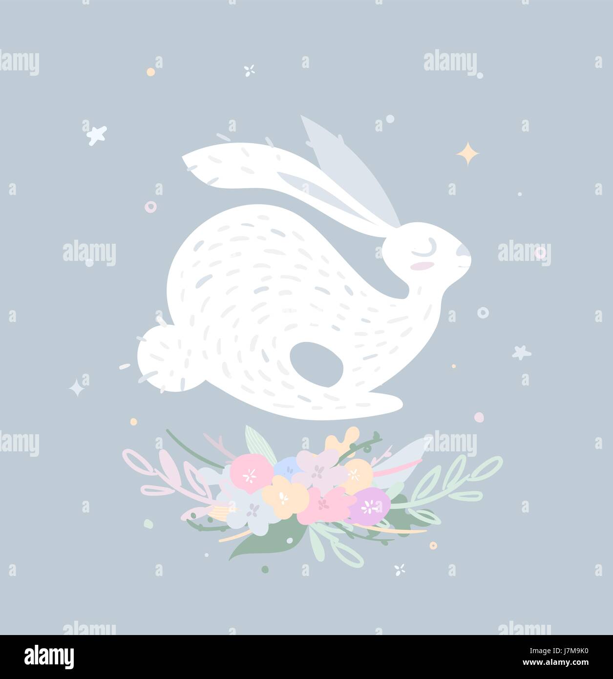 Cute jumping rabbit cartoon Stock Vector Images - Alamy