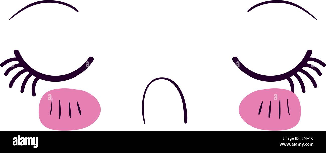 colorful facial expression disgust kawaii Stock Vector Image & Art - Alamy