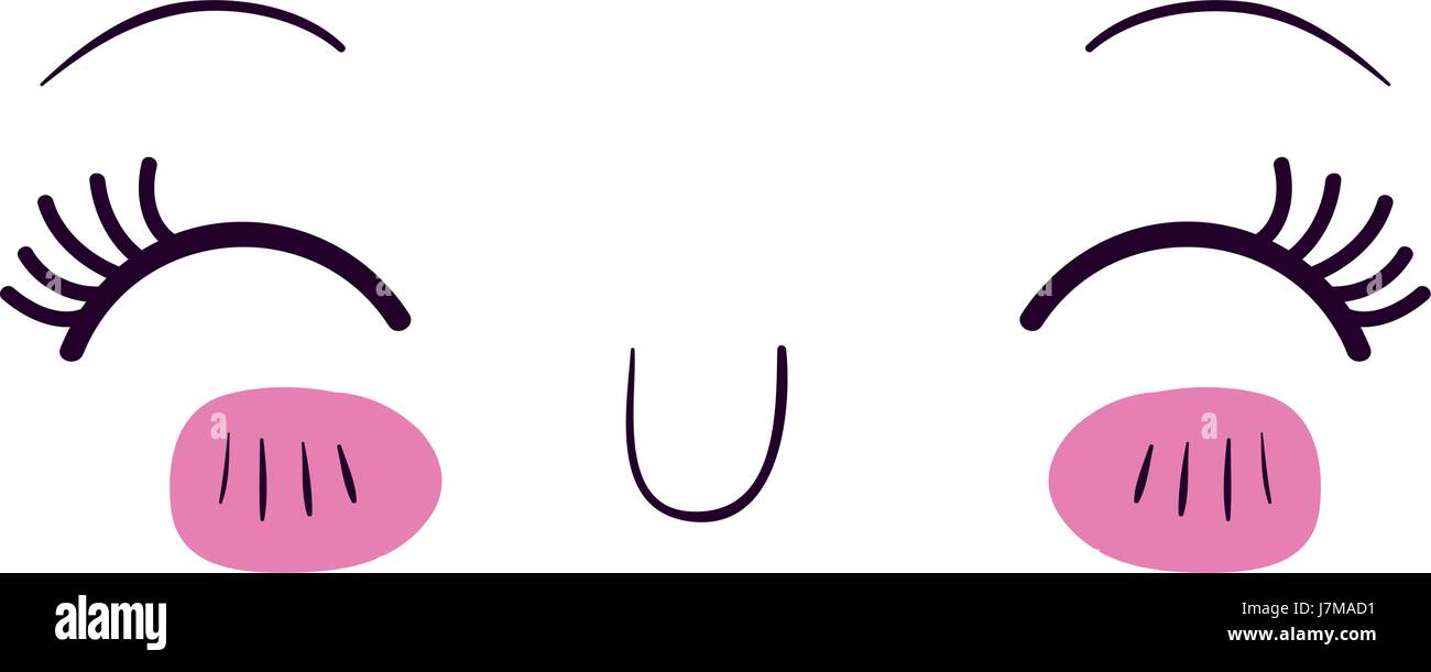 colorful facial expression happiness kawaii Stock Vector Image & Art ...