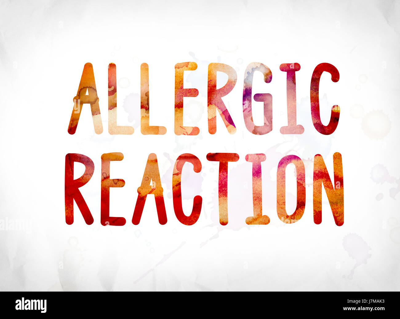 The words Allergic Reaction concept and theme painted in colorful ...