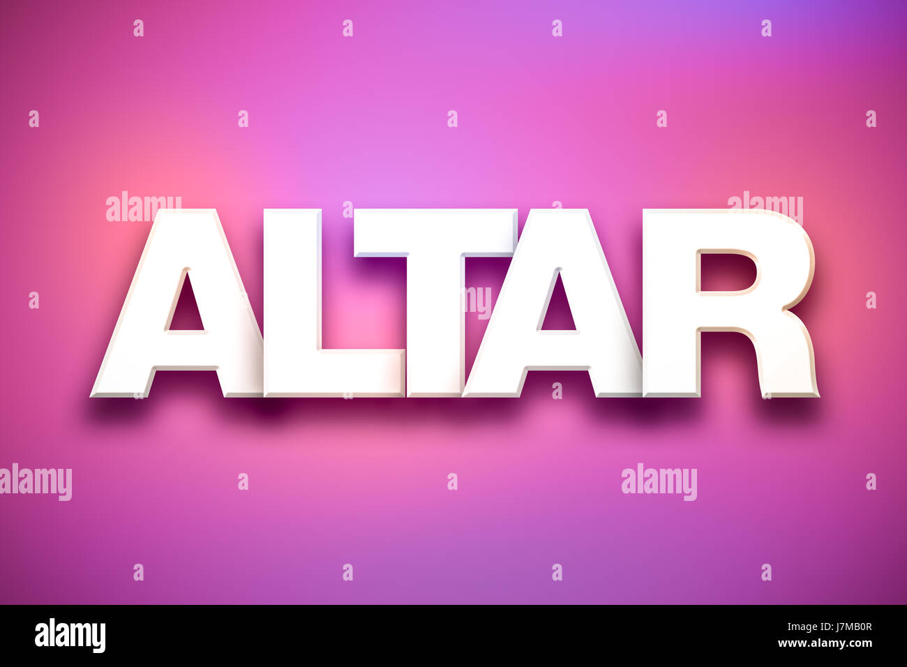The word Altar concept written in white type on a colorful background ...
