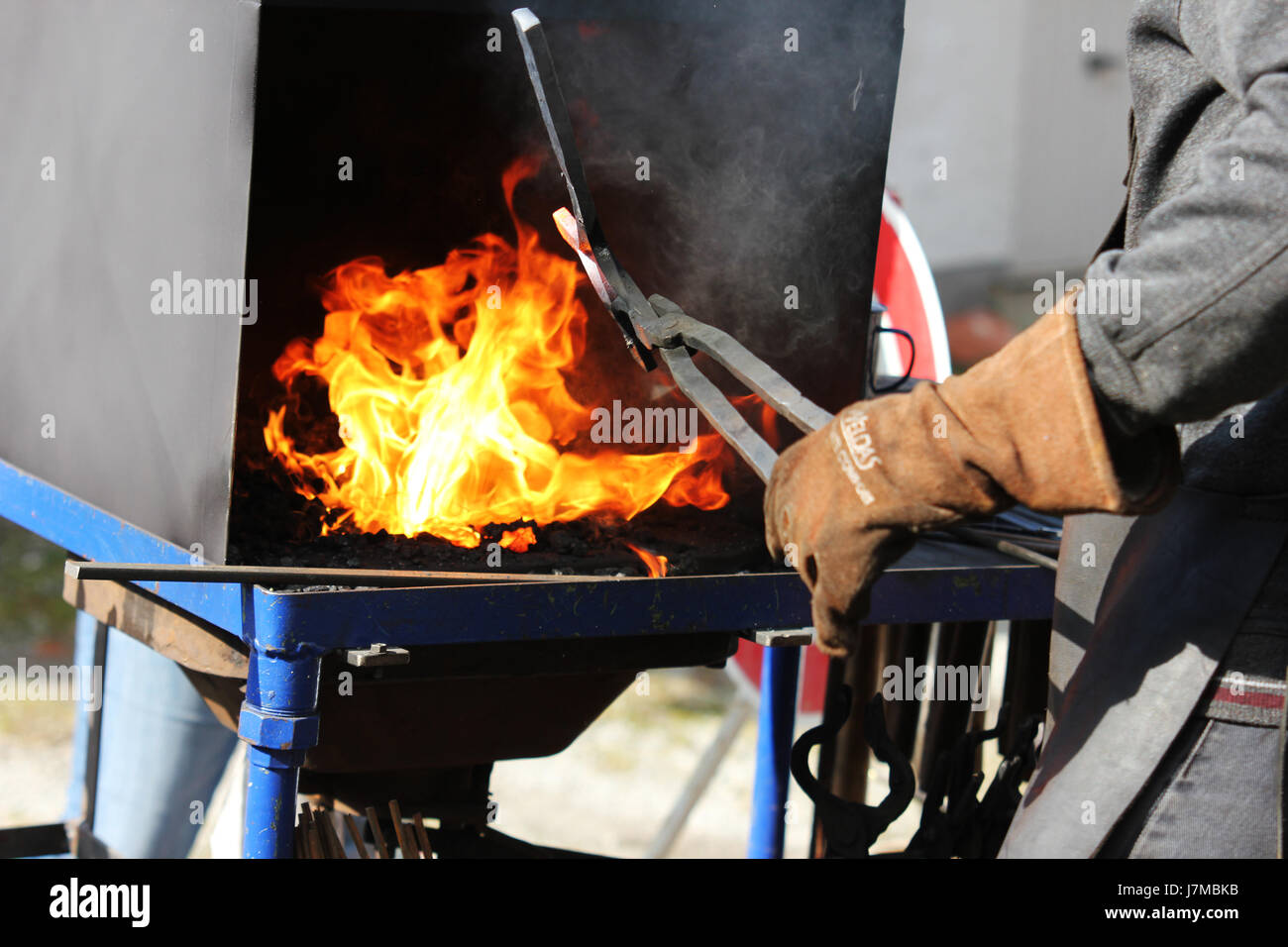 forging hot iron Stock Photo - Alamy