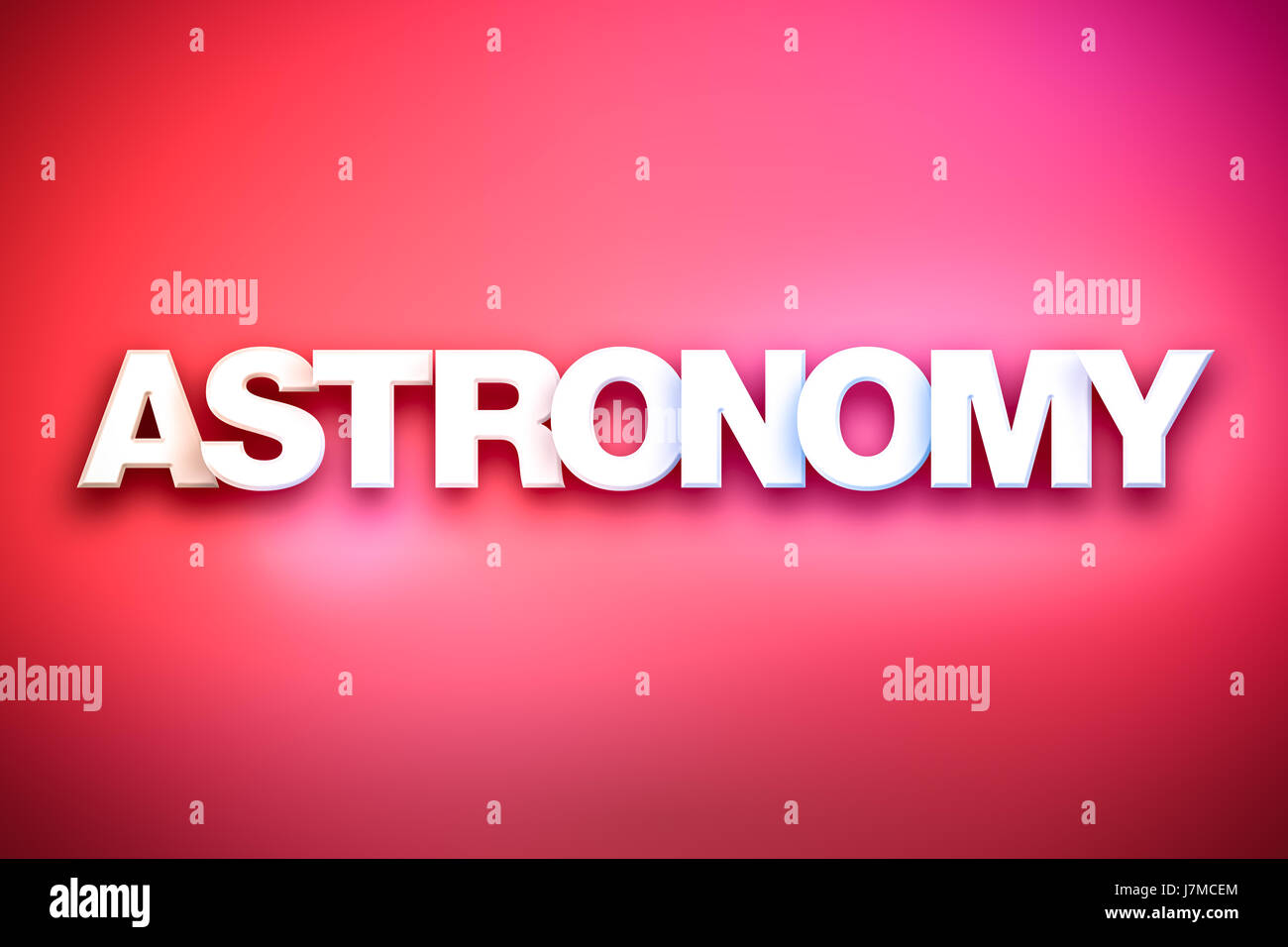 The word Astronomy concept written in white type on a colorful ...