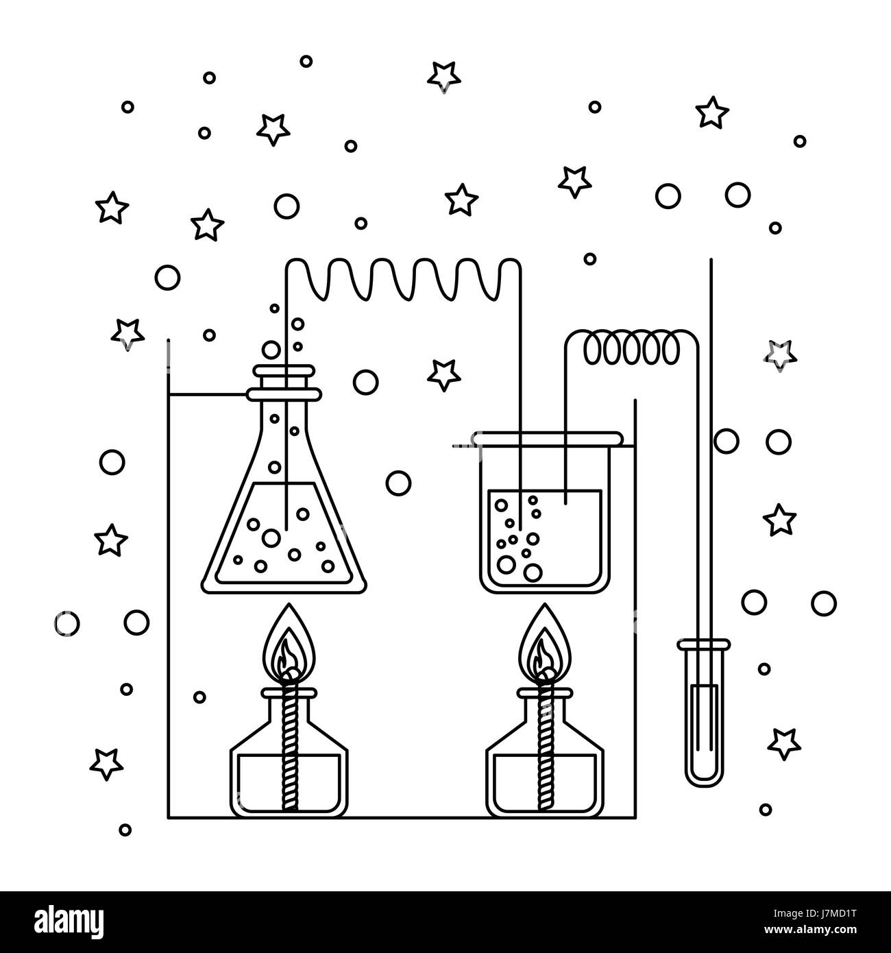 Flame test experiment Cut Out Stock Images & Pictures - Alamy