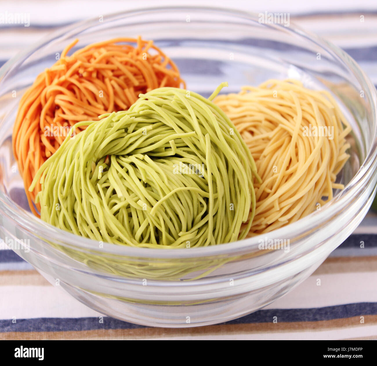 coloured colourful gorgeous multifarious richly coloured dough noodles ...