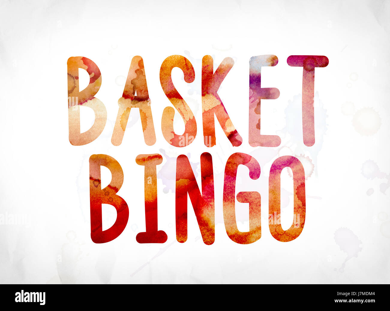 The words Basket Bingo concept and theme painted in colorful ...