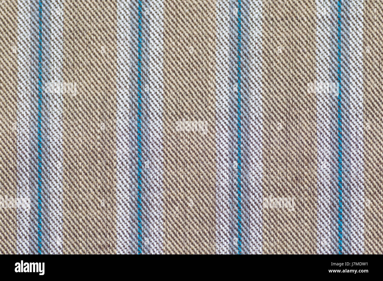 Close up seamless stripes brown and blue fabric pattern texture ...