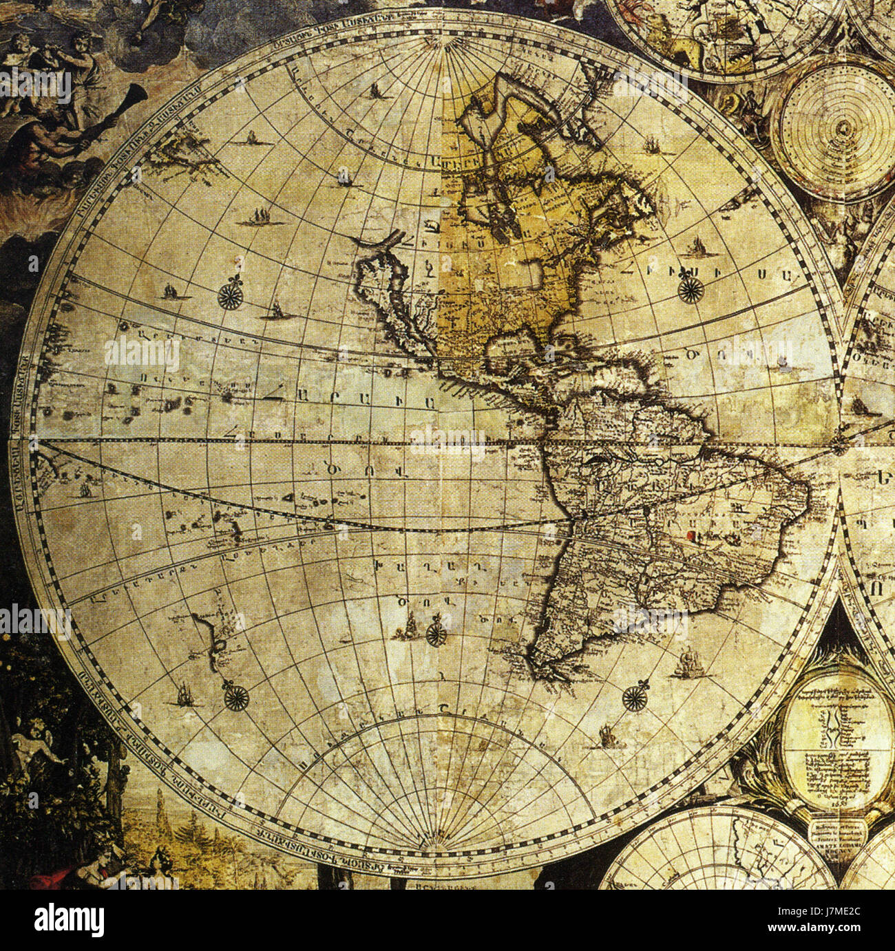 Old paper world map Stock Photo - Alamy