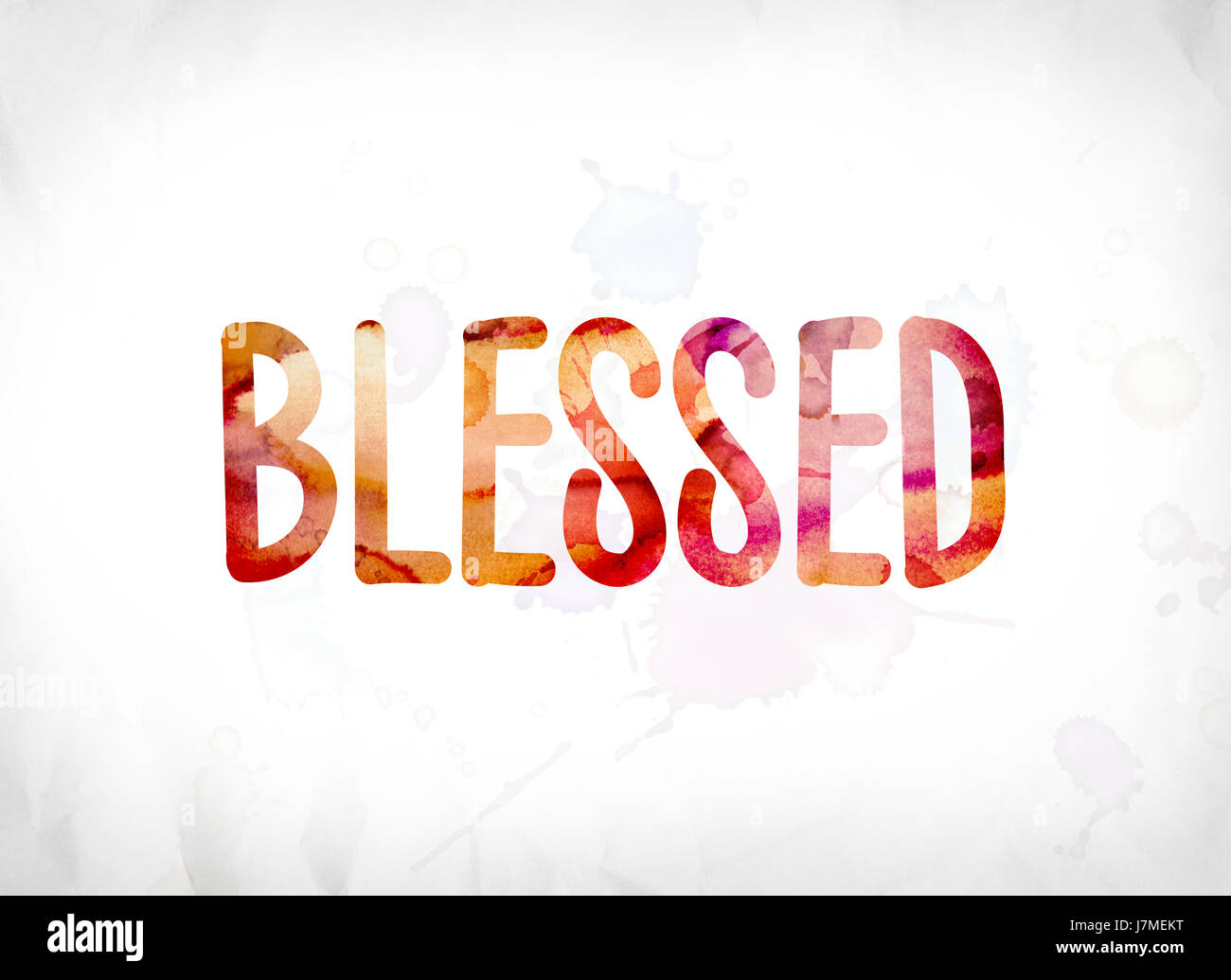 Word blessed concept theme painted hi-res stock photography and images ...