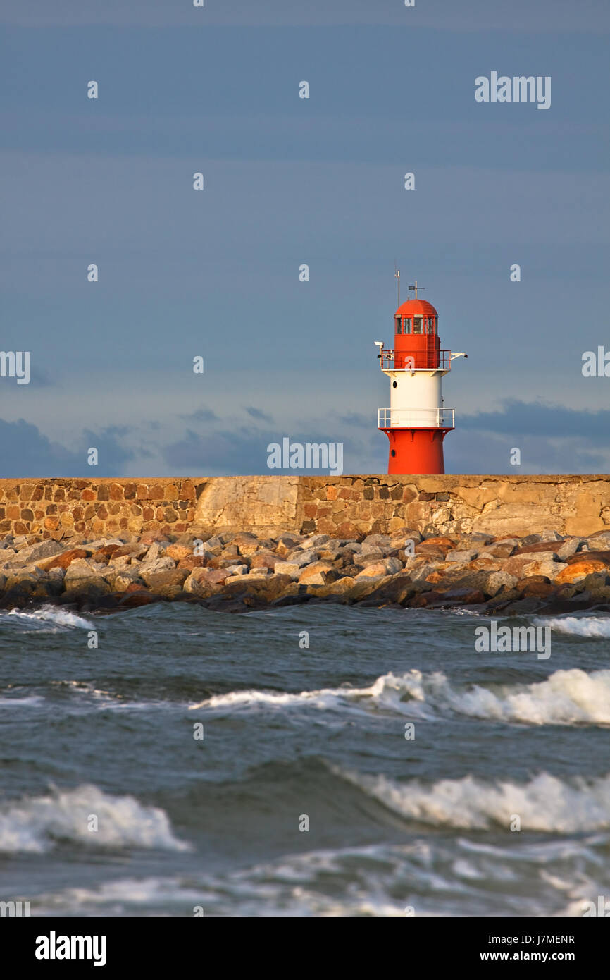 waves water baltic sea salt water sea ocean lighthouse mole blue tower ...