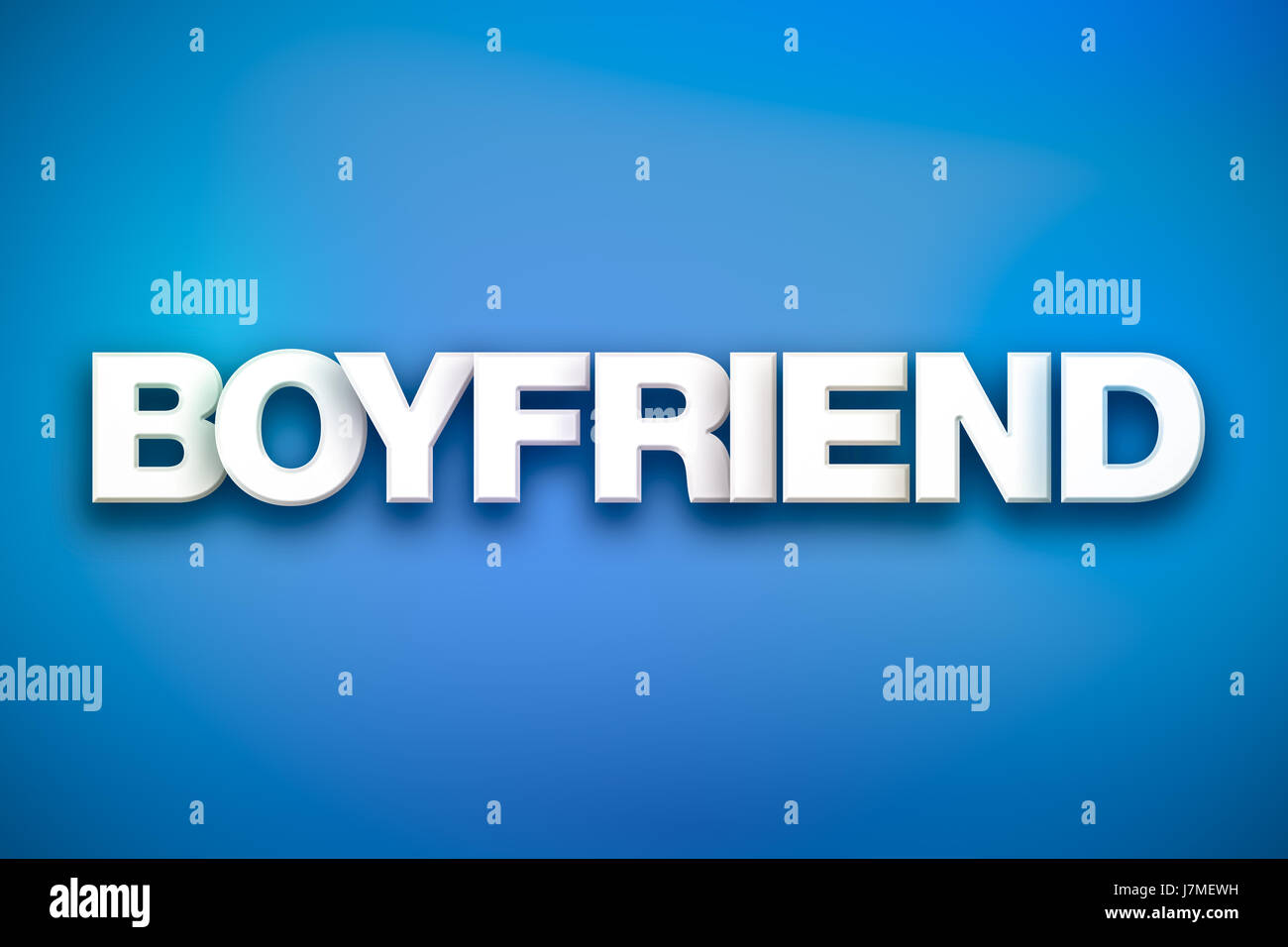 The word Boyfriend concept written in white type on a colorful ...