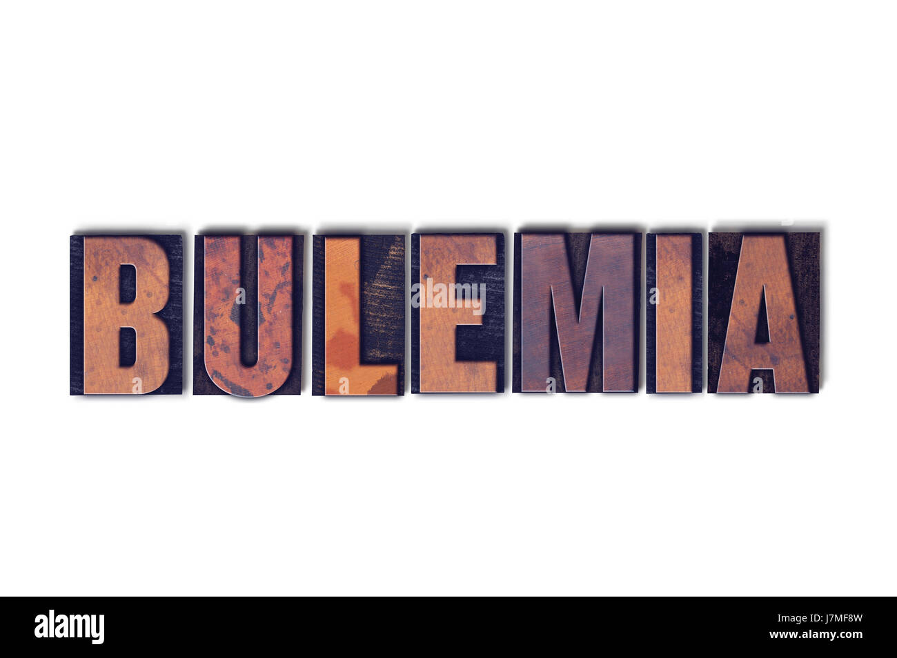 The word Bulemia concept and theme written in vintage wooden ...