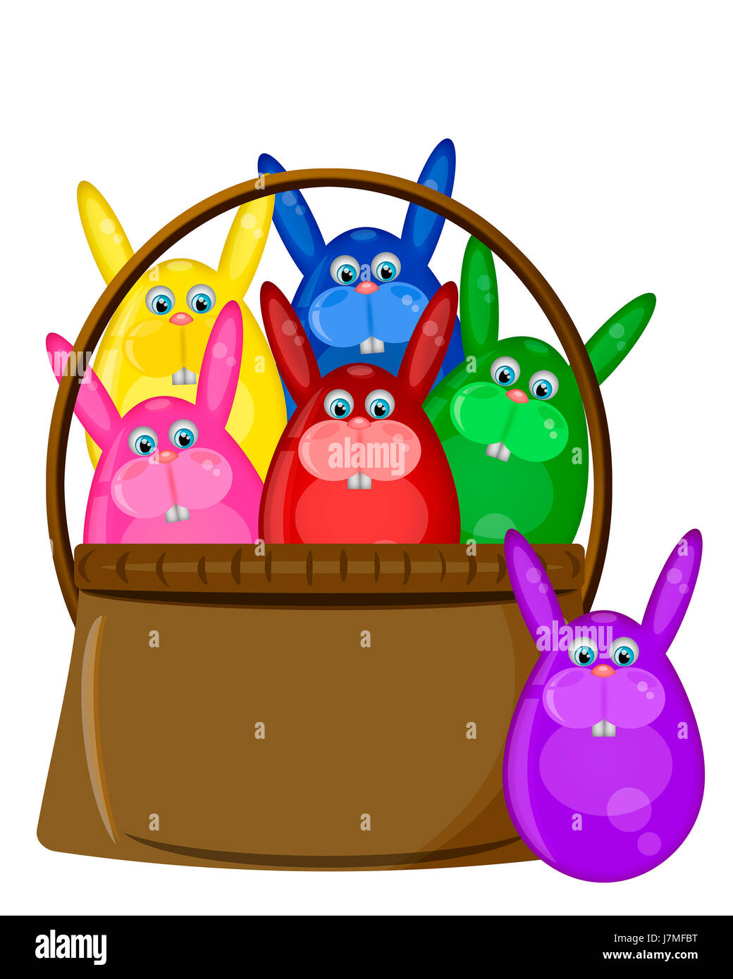 basket easter rabbit day during the day bunny bunnies delighted ...