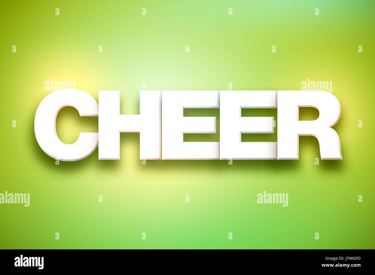 The word Cheer concept written in white type on a colorful background ...