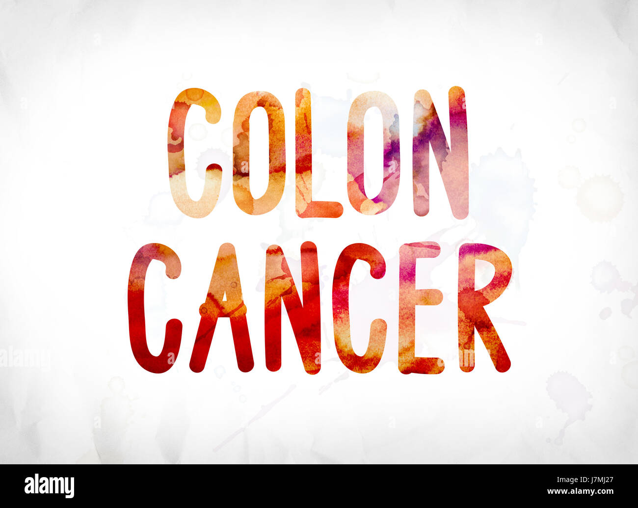 The words Colon Cancer concept and theme painted in colorful ...