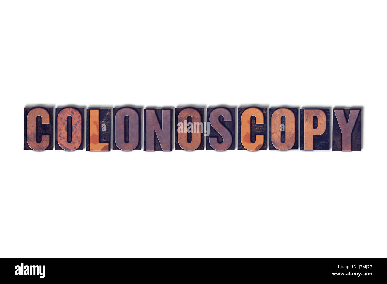 The word Colonoscopy concept and theme painted in colorful watercolors ...