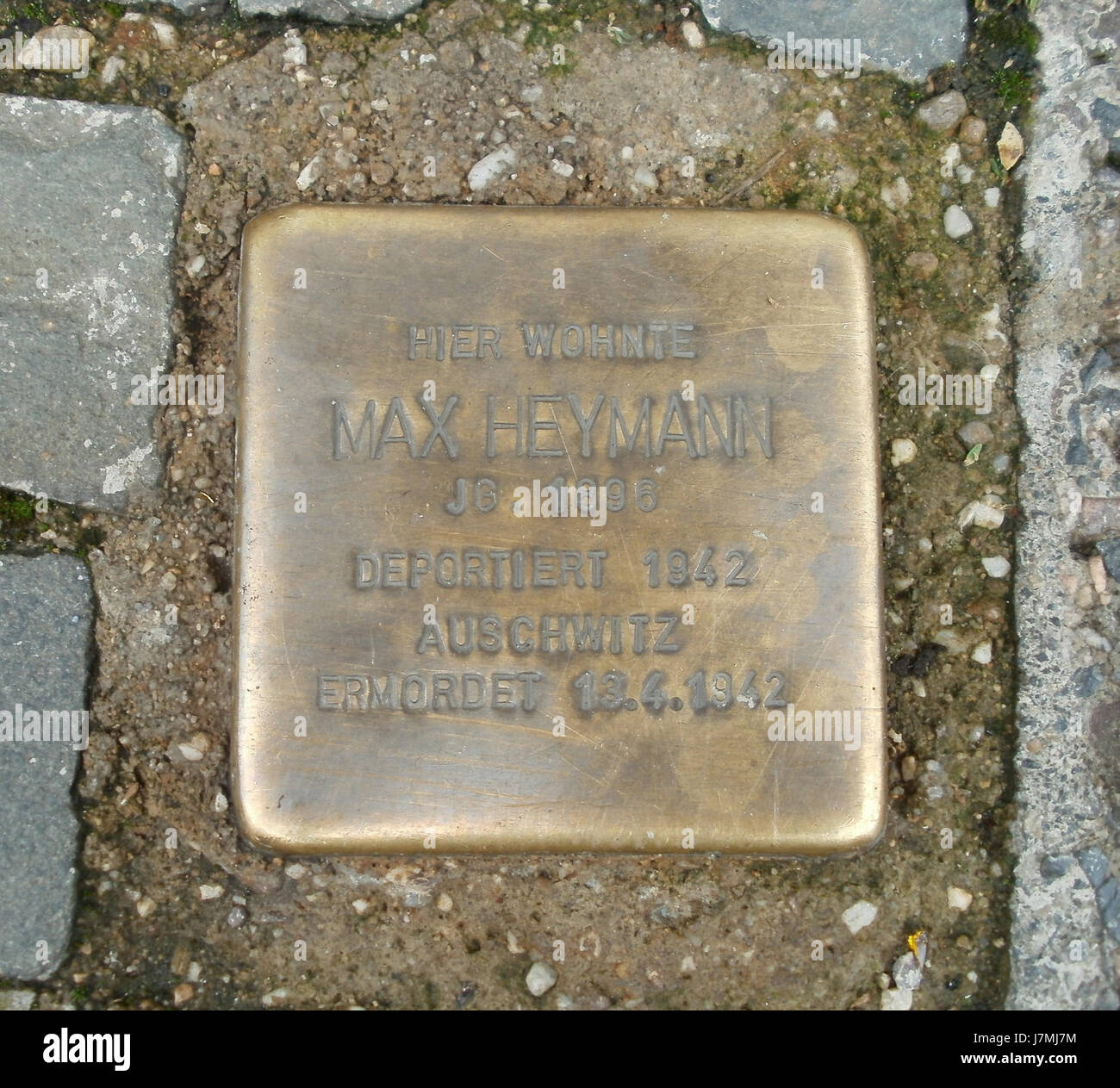 This image refers to the Stolperstein (stumbling stone) memorial on ...